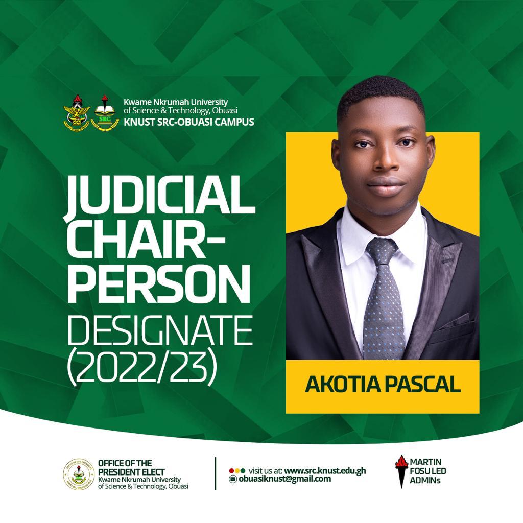Pascal Akotia appointed Judicial Chairperson of KNUST Obuasi SRC | iCHRIS
